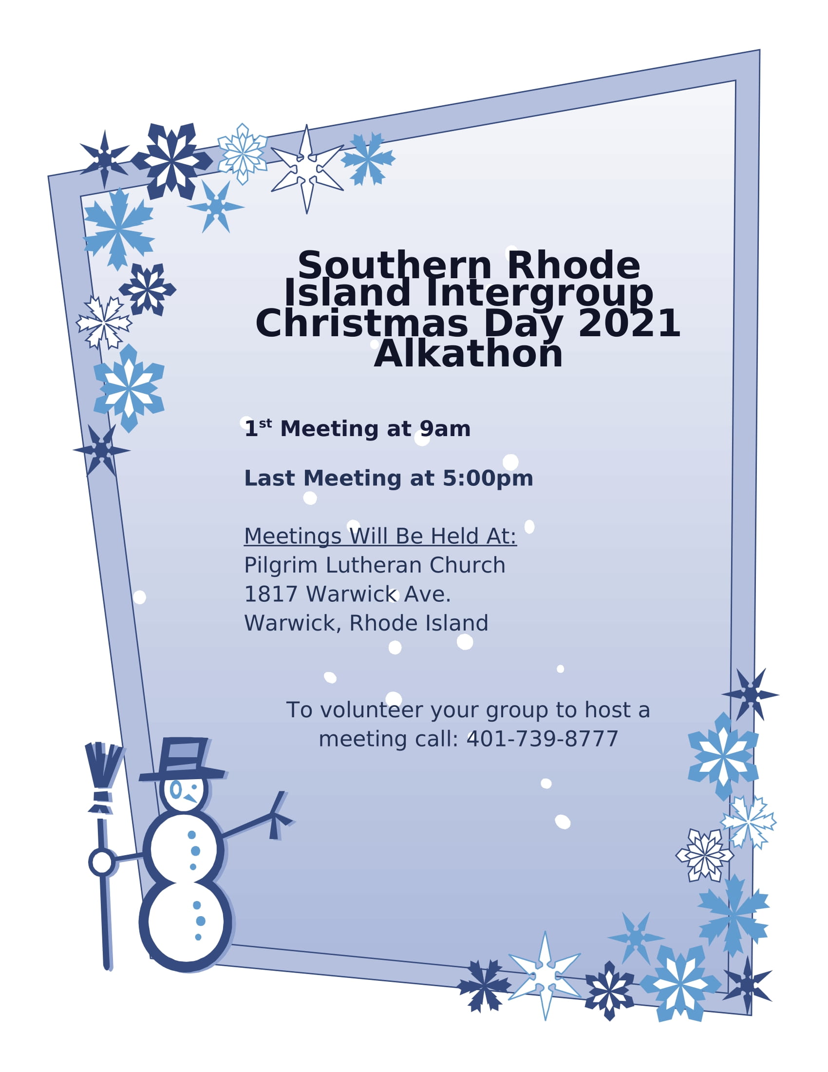 Area 61 Holiday Alcathons and Actvities - Alcoholics Anonymous in Rhode ...
