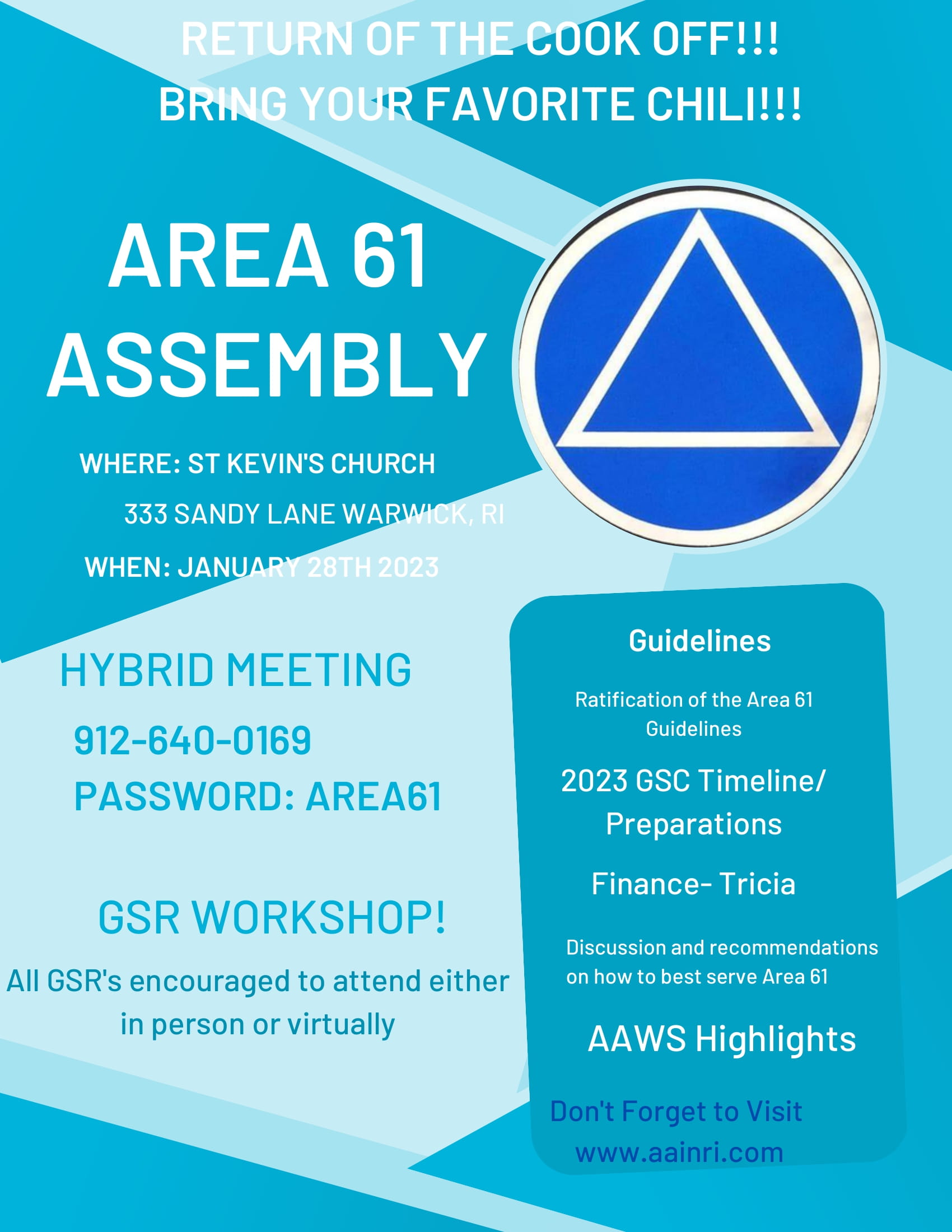 Coming Soon! Area 61 Rhode Island Area Assembly - Alcoholics Anonymous ...