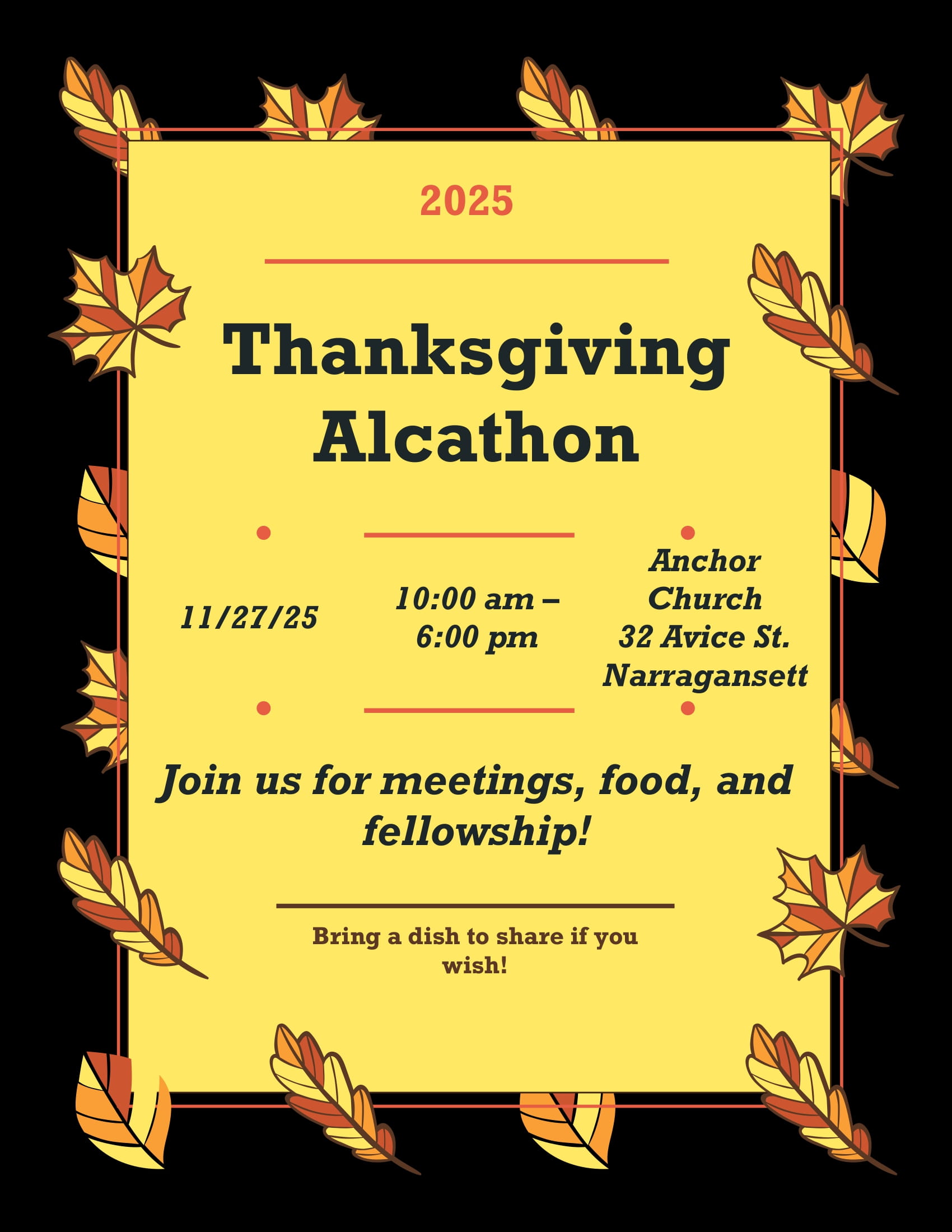 Support Your Local Thanksgiving Alcathons!! - Alcoholics Anonymous in ...
